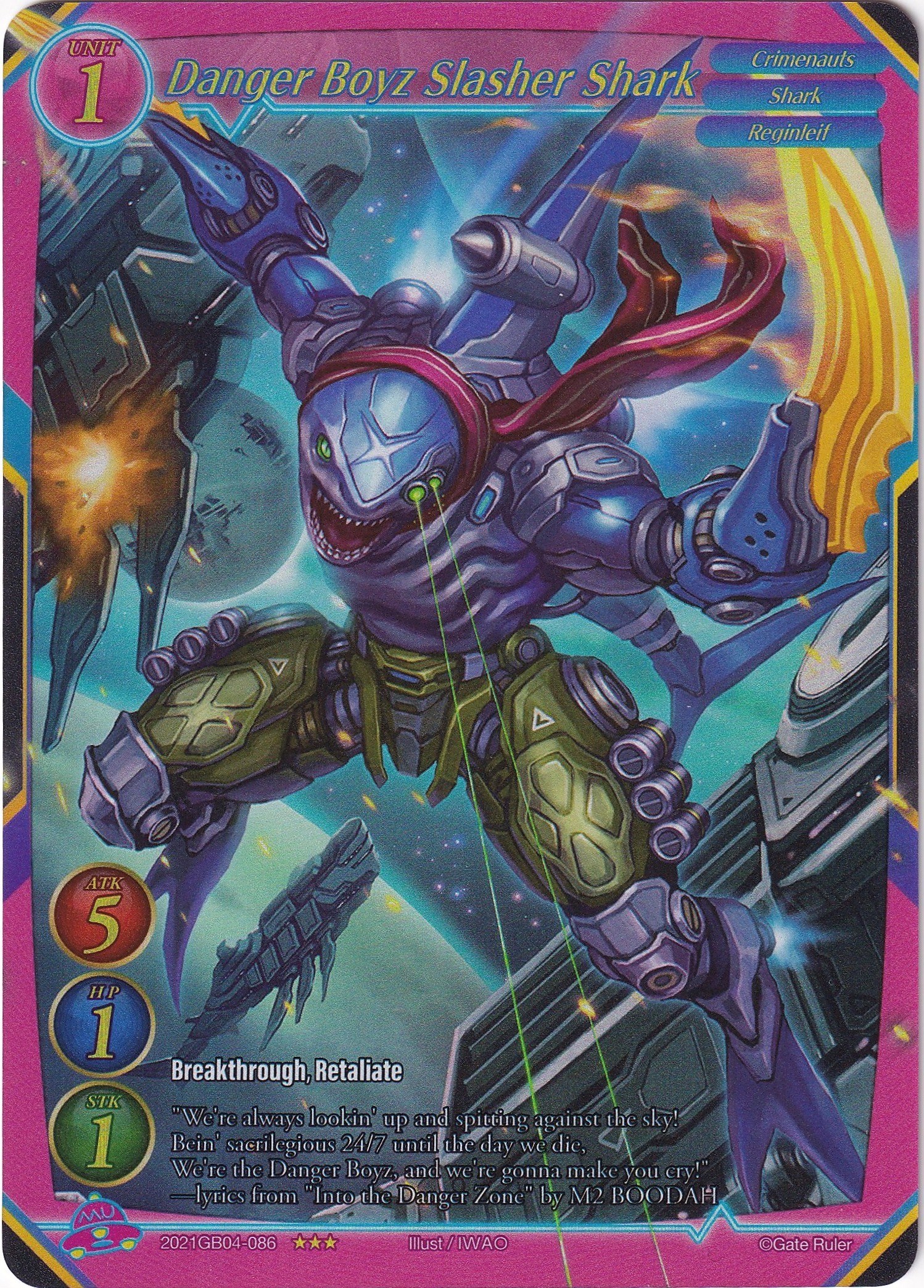 Danger Boyz Slasher Shark (Extended Art) - Become the Hero! - Gate Ruler