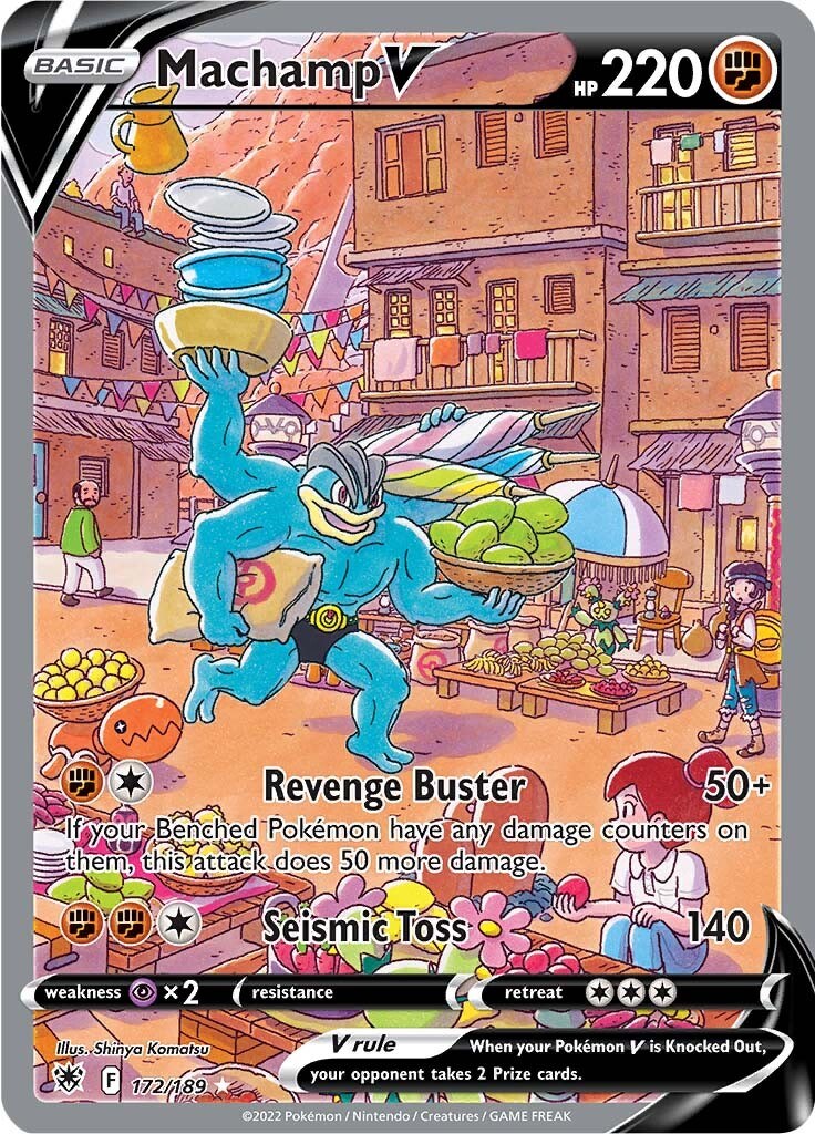Machamp V Alternate Full Art SWSH10 Astral Radiance Pokemon Machamp V Alternate Full Art SWSH10 Astral Radiance Pokemon