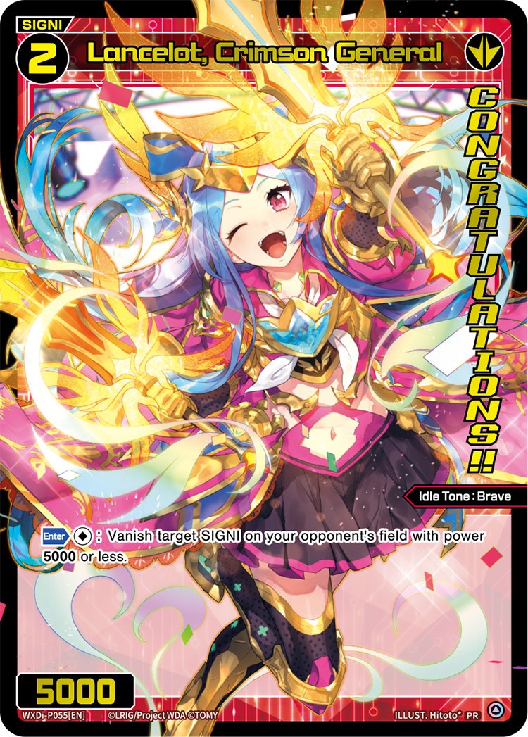 Lancelot, Crimson General (June 2022) - Promo Cards - WIXOSS