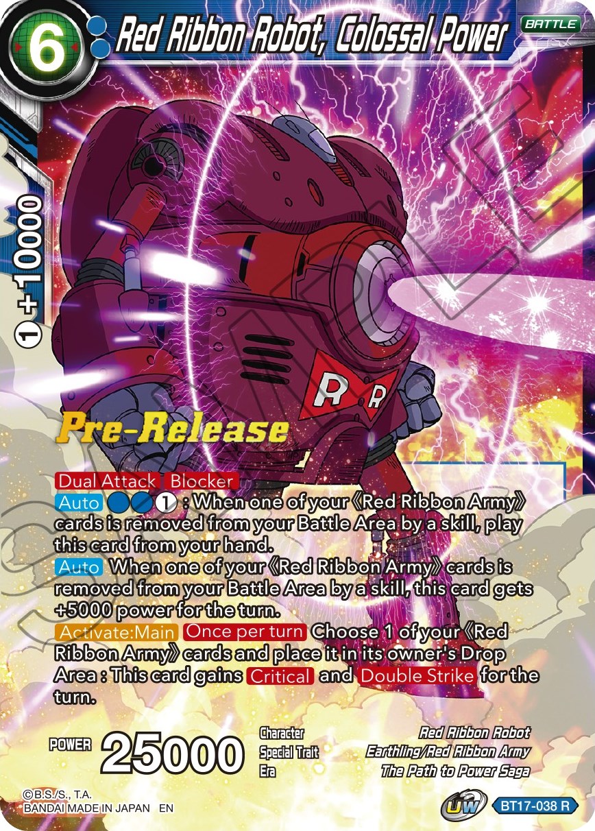 Red Ribbon Robot, Colossal Power - Ultimate Squad Pre-Release Cards ...