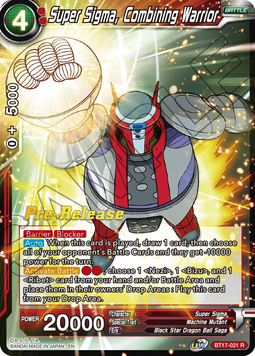 Super Sigma, Combining Warrior - Ultimate Squad Pre-Release Cards ...