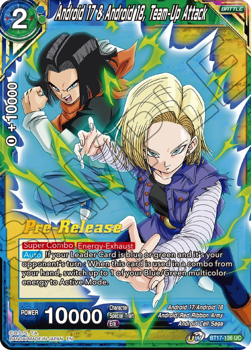 Android 17 & Android 18, Team-Up Attack - Ultimate Squad Pre-Release ...