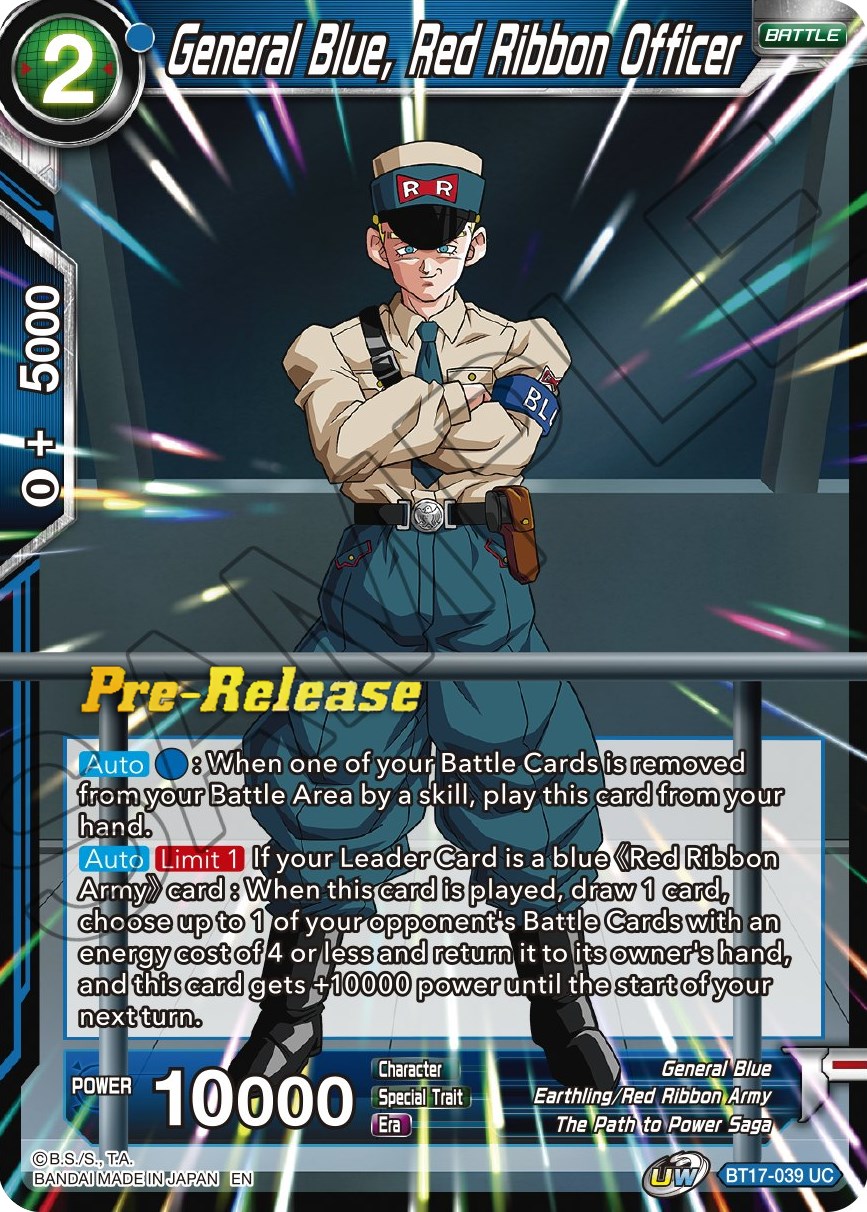 General Blue, Red Ribbon Officer - Ultimate Squad Pre-Release Cards ...