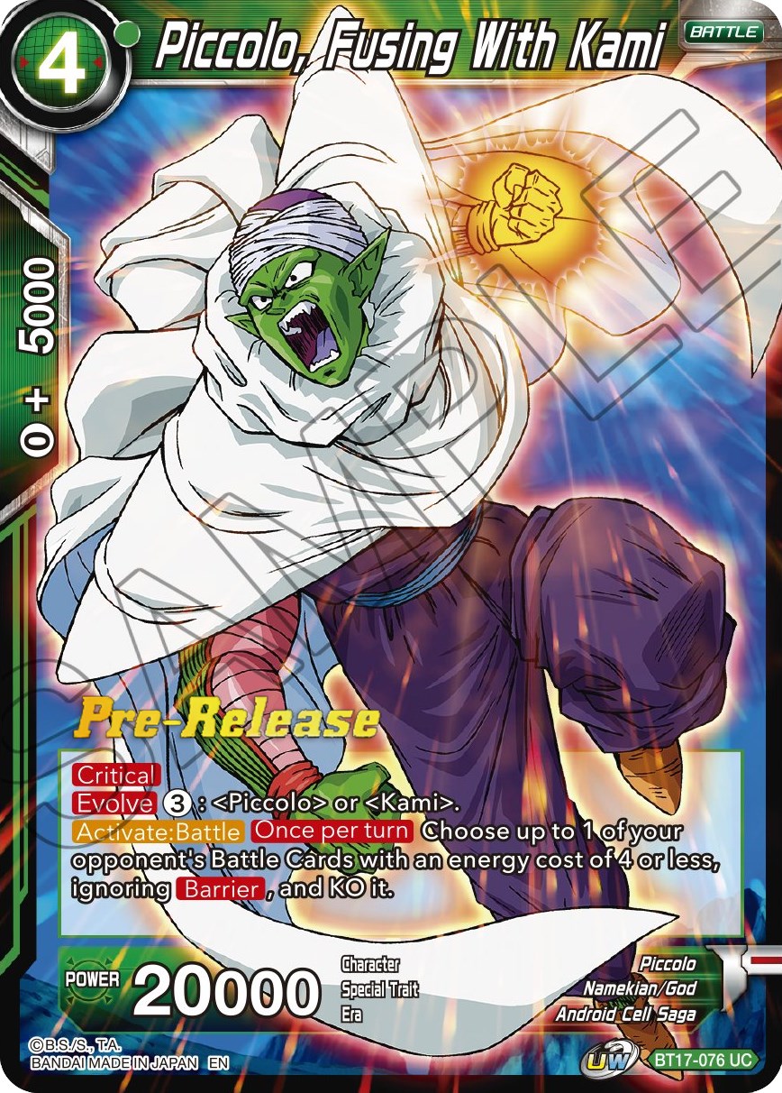 Piccolo, Fusing With Kami - Ultimate Squad Pre-Release Cards - Dragon ...