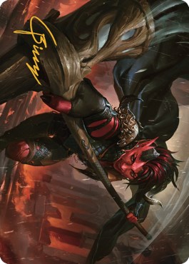 Karlach, Fury of Avernus Art Card (34/81) (Gold-Stamped Signature ...