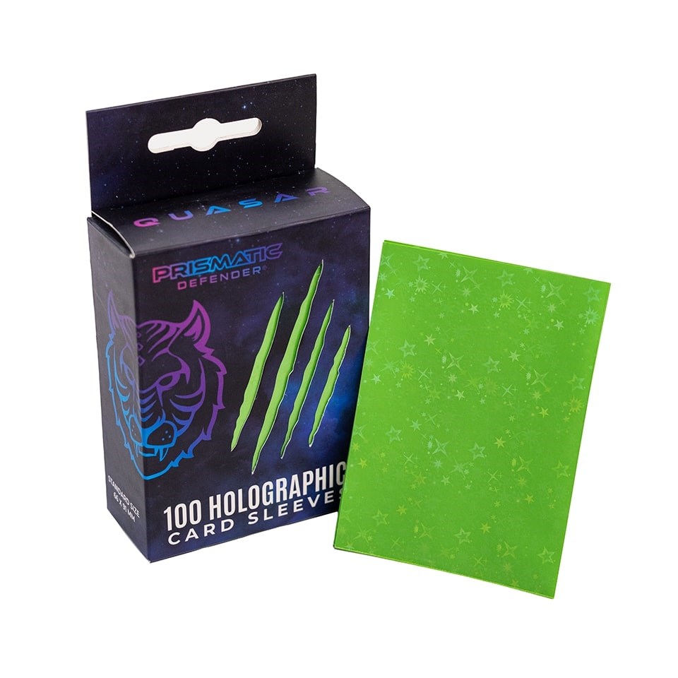 Prismatic Defender Card Sleeves - Holographic Sleeves - Light Green ...