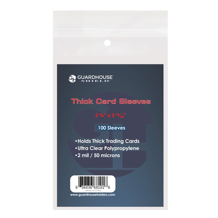 Shield Sleeve for Thick Trading Cards (100-Pack) - Guardhouse Card ...