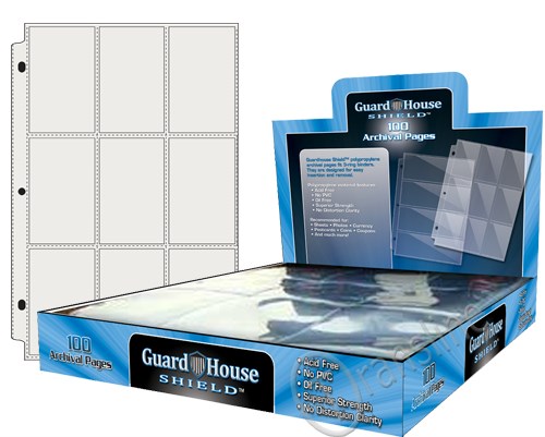 Guardhouse Shield 9 Pocket Archival Polypropylene Pages (100-Pack ...