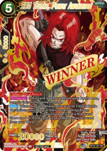 SSG Trunks, Power Awakened (Winner Stamped) - Tournament Promotion ...