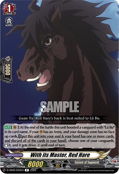 With its Master, Red Hare - D-TB02: Record of Ragnarok - Cardfight Vanguard