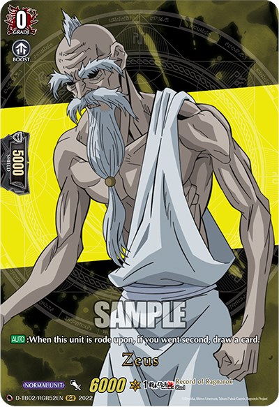 Zeus (RGR) - D-TB02: Record of Ragnarok - Cardfight Vanguard
