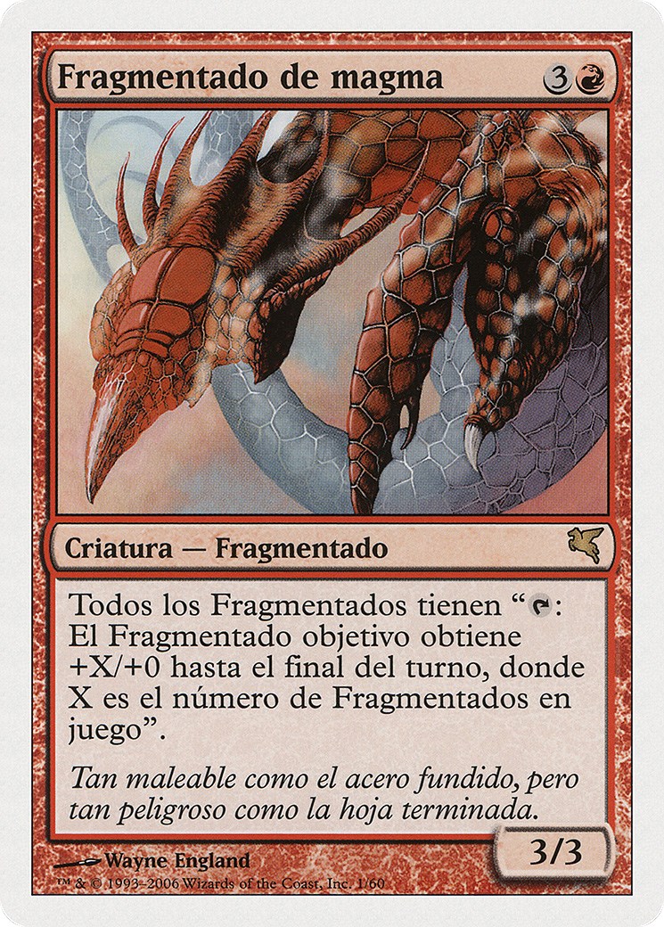 Magma Sliver (Spanish) - "Fragmentado de magma" - Magic Encyclopedia ...