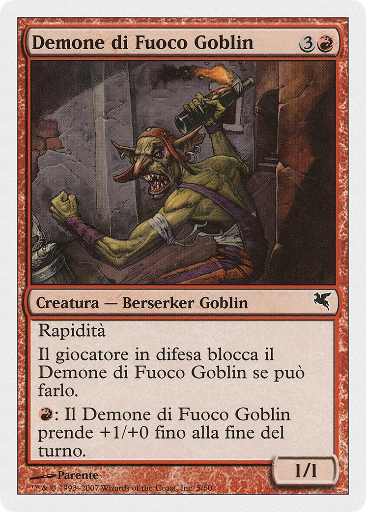 Goblin Fire Fiend (Italian) - "Demone di Fuoco Goblin" - Magic ...