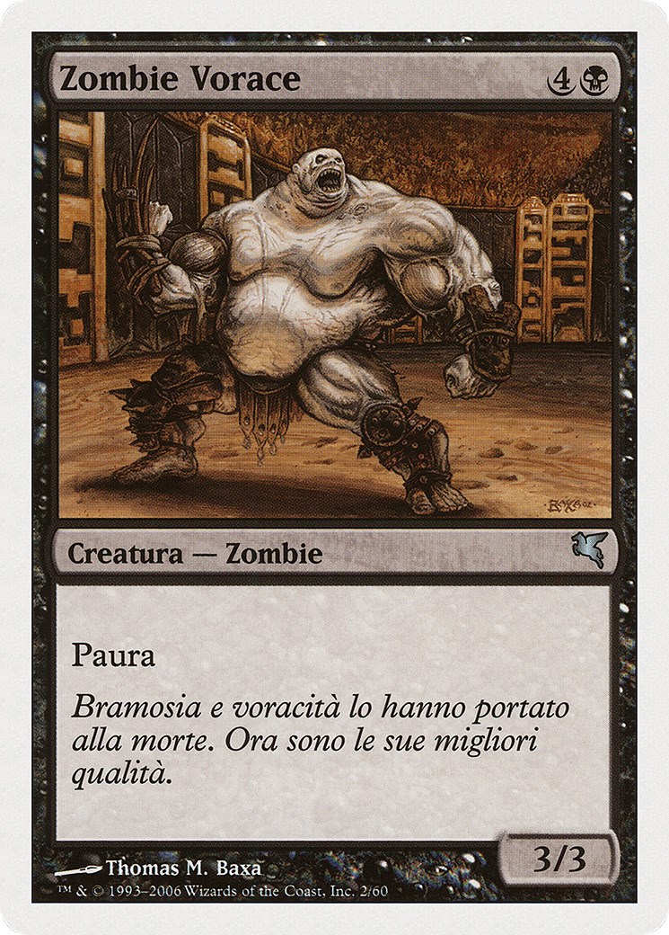 Gluttonous Zombie (Italian) - "Zombie Vorace" - Magic Encyclopedia 2005 ...