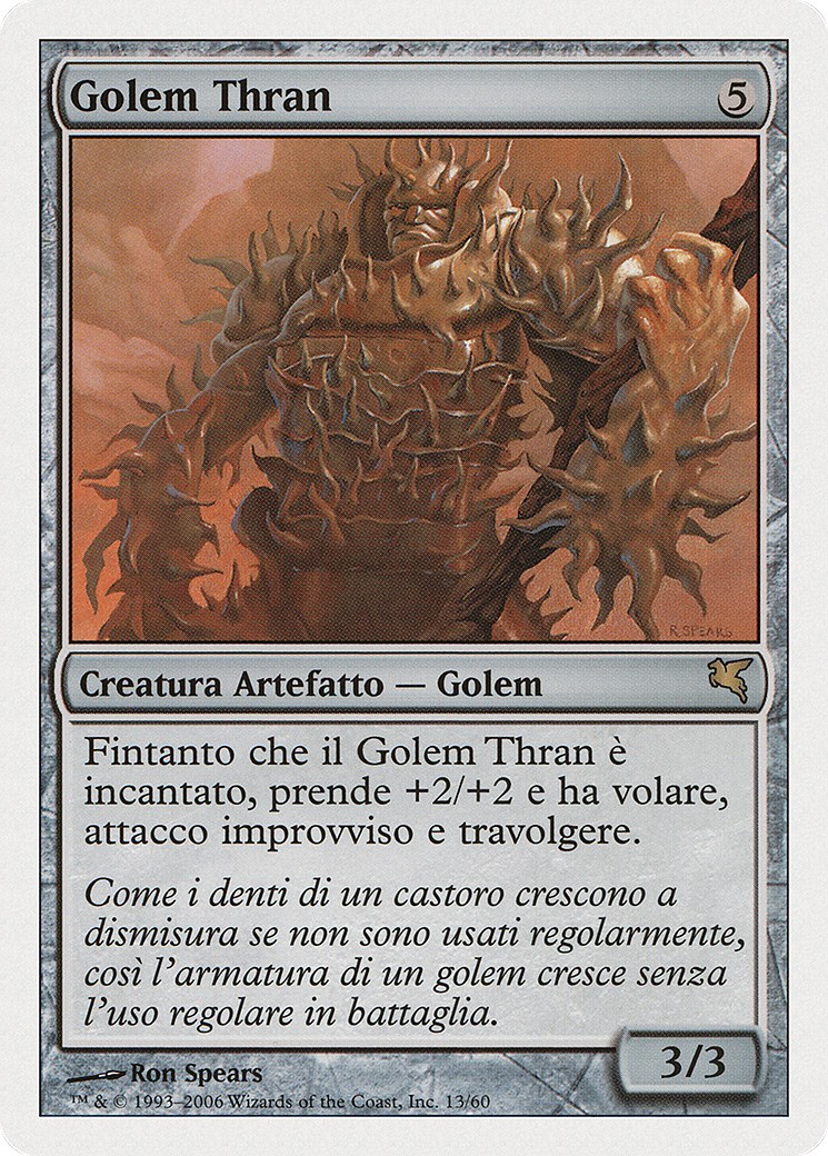 Thran Golem (Italian) - "Golem Thran" - Magic Encyclopedia 2005 (Salvat ...