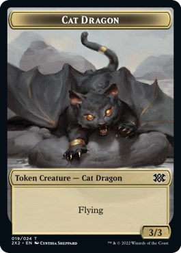 Cat Dragon // Vampire Double-sided Token - Double Masters 2022 - Magic ...