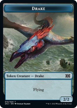 Drake // Aven Initiate Double-sided Token - Double Masters 2022 - Magic ...