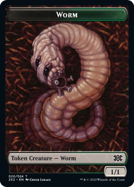 Worm // Soldier Double-sided Token - Double Masters 2022 - Magic: The ...
