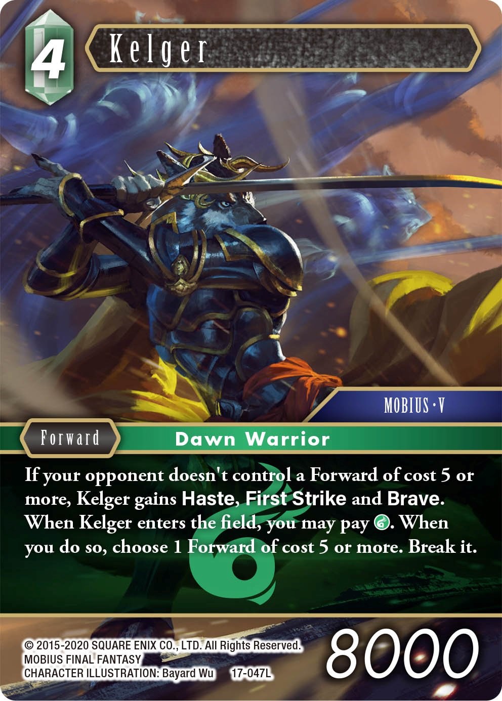 Kelger - Rebellion's Call - Final Fantasy TCG
