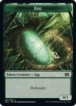 Egg // Monk Double-sided Token - Double Masters 2022 - Magic: The Gathering