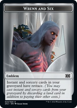 Emblem - Wrenn and Six // Monk Double-sided Token - Double Masters 2022 ...