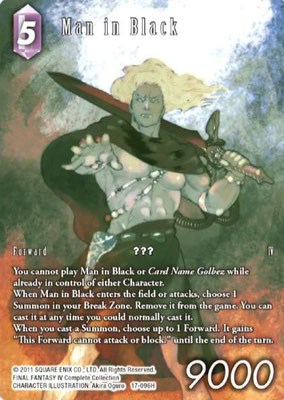 Man in Black (Full Art) - Rebellion's Call - Final Fantasy TCG