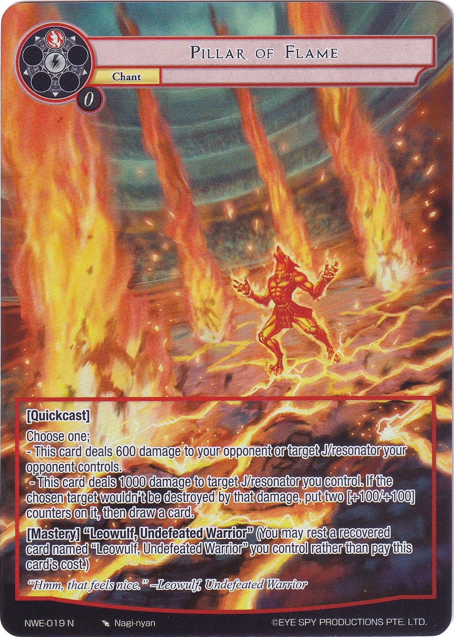 Pillar of Flame (Full Art) - A New World Emerges - Force of Will