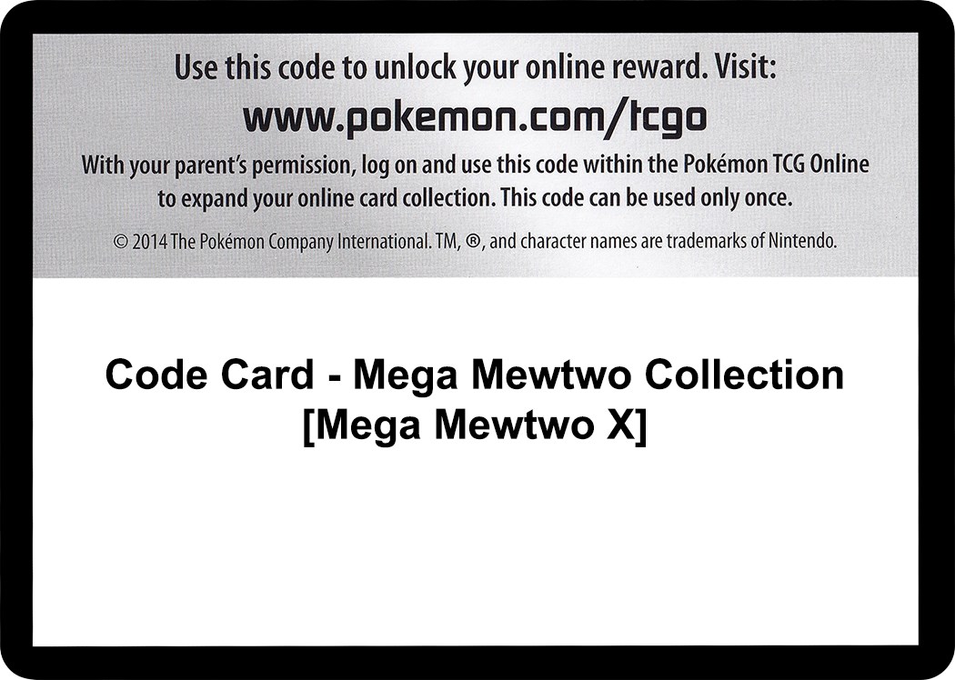 Code Card - Mega Mewtwo Collection [Mega Mewtwo X] - XY - BREAKthrough ...