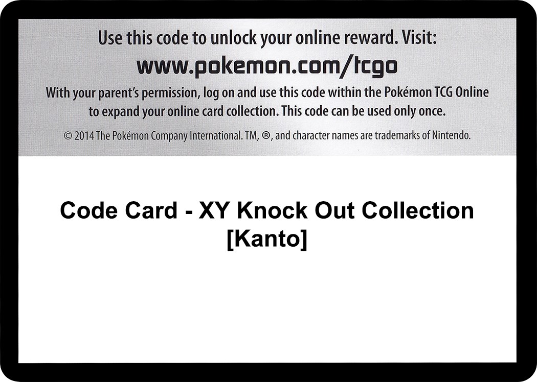 Code Card - XY Knock Out Collection [Kanto] - XY - Furious Fists - Pokemon