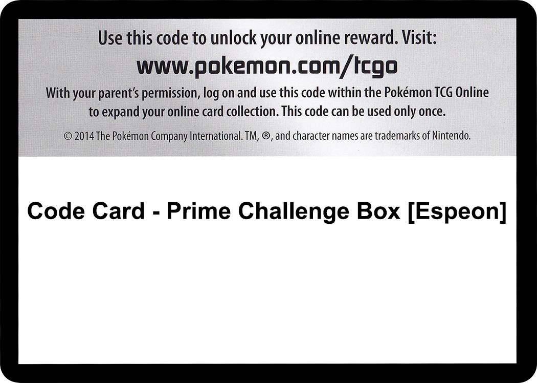 Code Card - Prime Challenge Box [Espeon] - Noble Victories - Pokemon