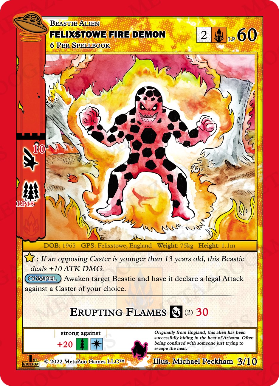 Felixstowe Fire Demon - UFO: First Edition Release Event Deck - MetaZoo