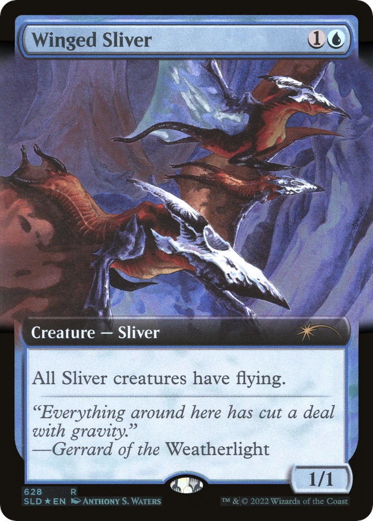 Winged Sliver (Extended Art) - Secret Lair Drop Series - Magic: The ...