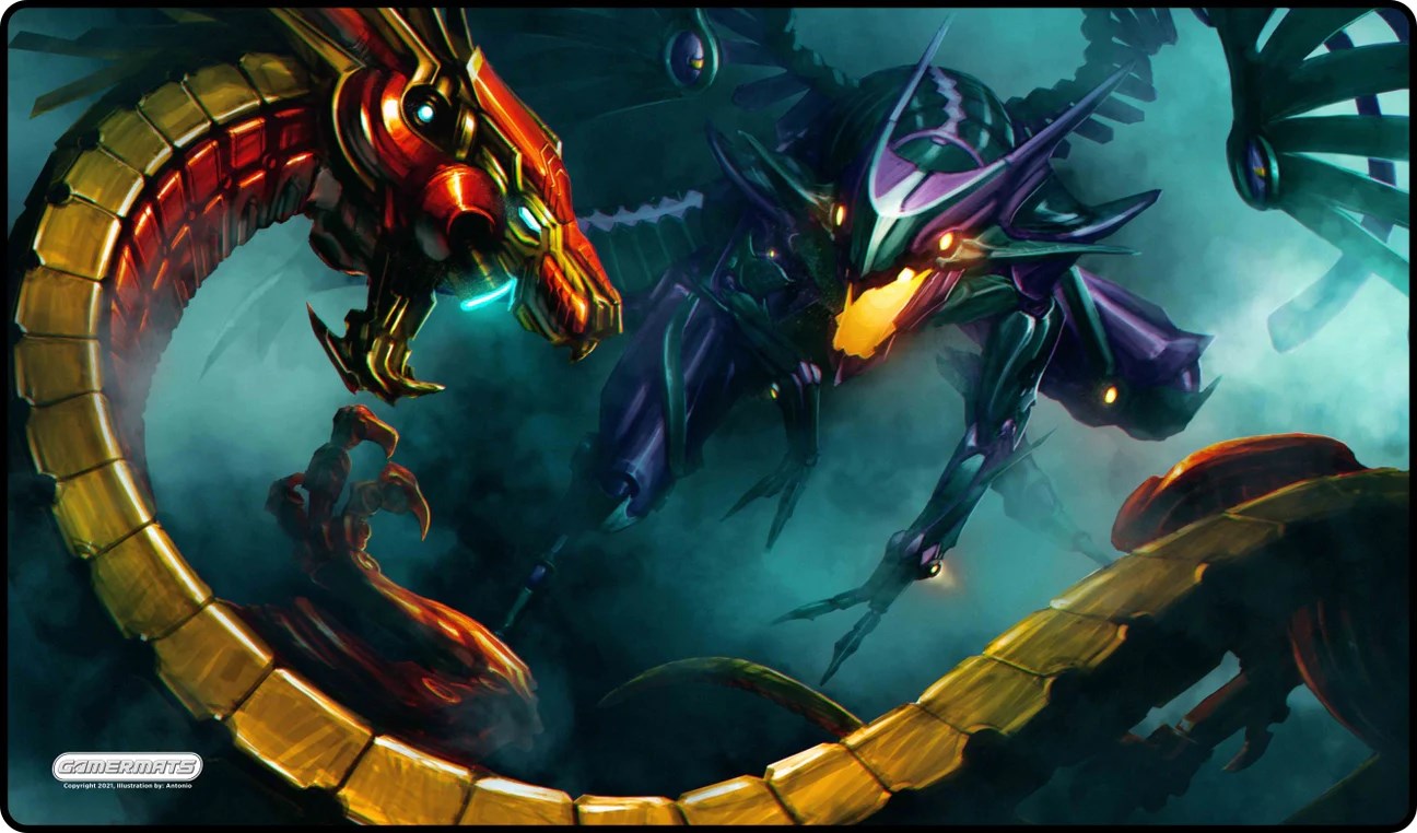 GamerMats Playmat - Mecha Battle (Premium White Stitched) - GamerMats ...