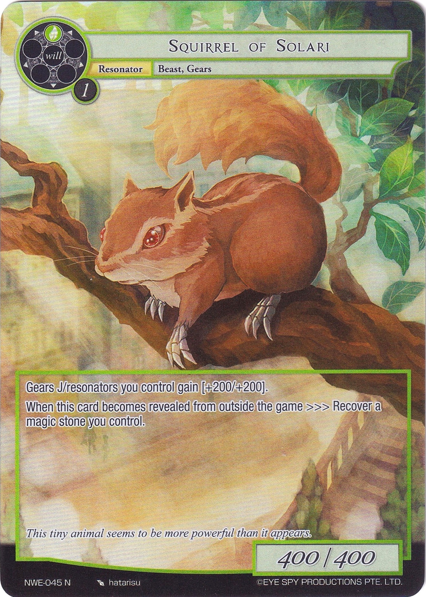 Squirrel of Solari (Full Art) - A New World Emerges - Force of Will