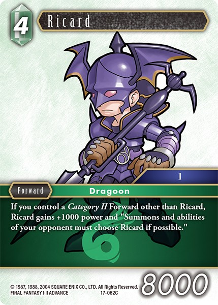 Ricard - Rebellion's Call - Final Fantasy TCG