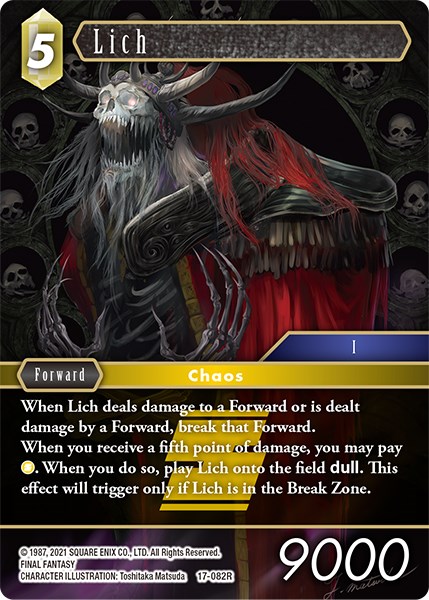 Lich - Rebellion's Call - Final Fantasy TCG