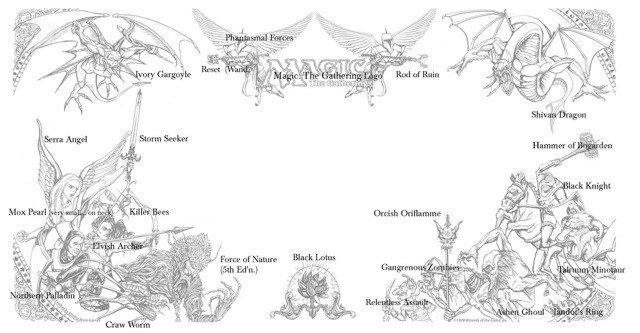 SpellGround Playmat - Classic 1990s Mats: Official MTG (White ...