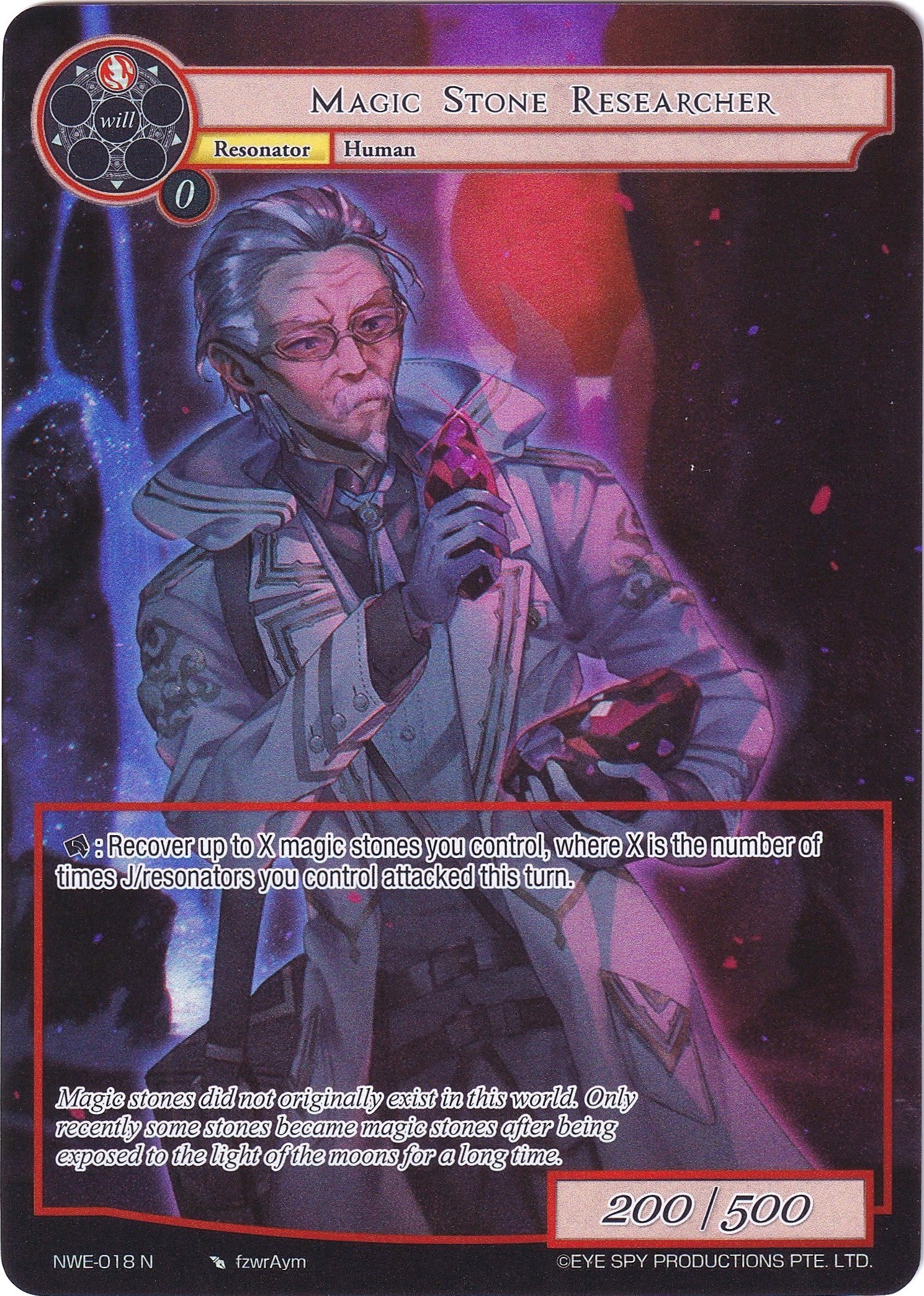Magic Stone Researcher (Full Art) - A New World Emerges - Force of Will