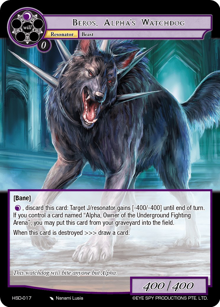 Beros, Alpha's Watchdog - Hero Cluster Starter Decks - Force of Will