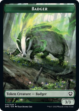 Badger Token - Commander: Dominaria United - Magic: The Gathering