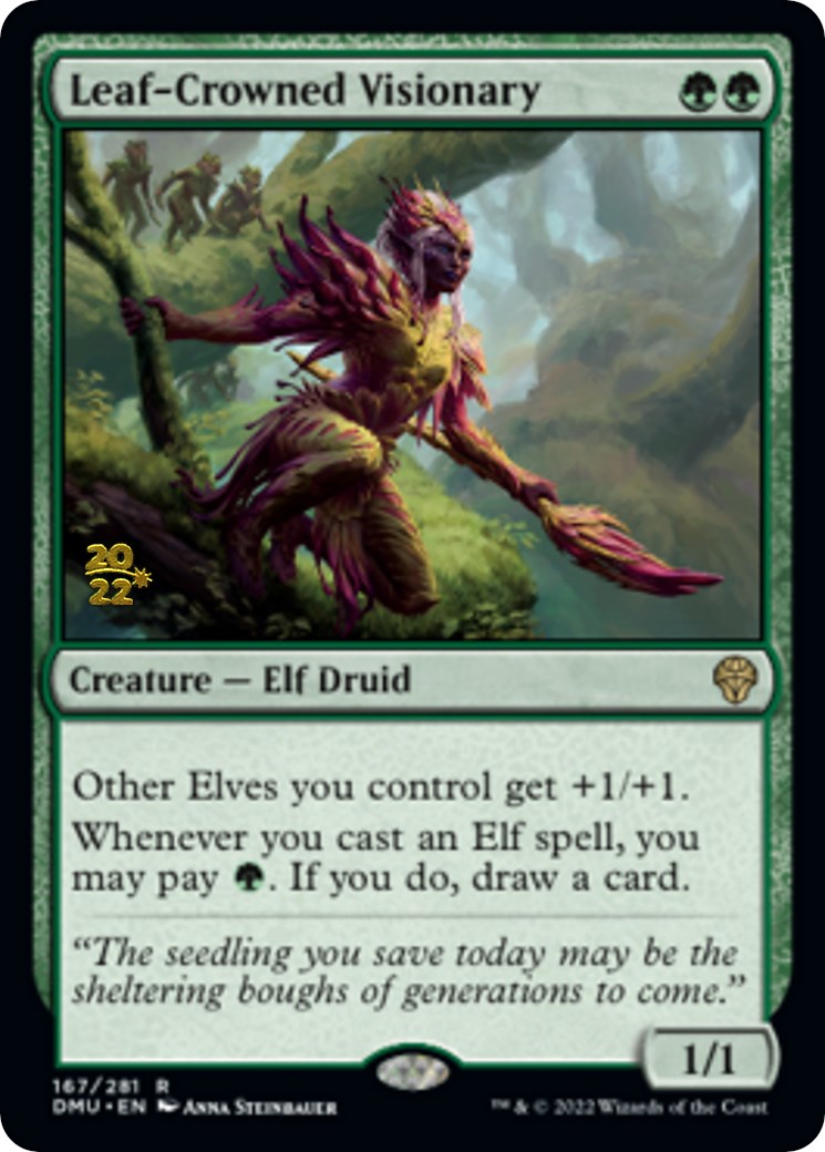 Leaf-Crowned Visionary - Prerelease Cards - Magic: The Gathering