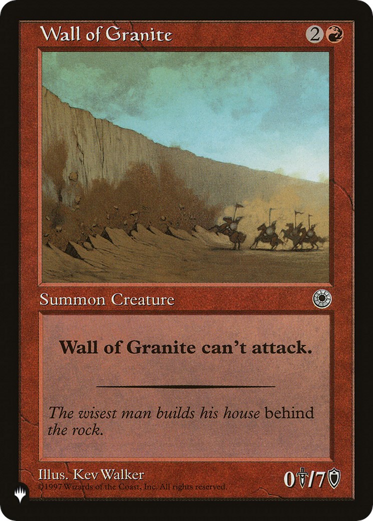 Wall of Granite - The List Reprints - Magic: The Gathering