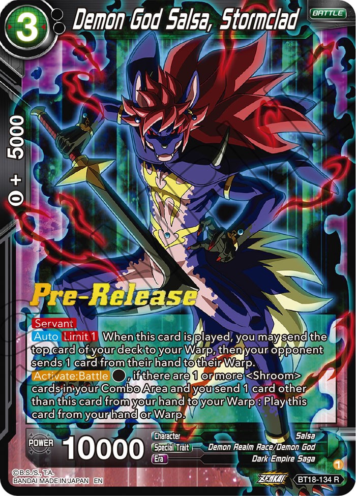 Demon God Salsa, Stormclad - Dawn of the Z-Legends Pre-Release Cards ...