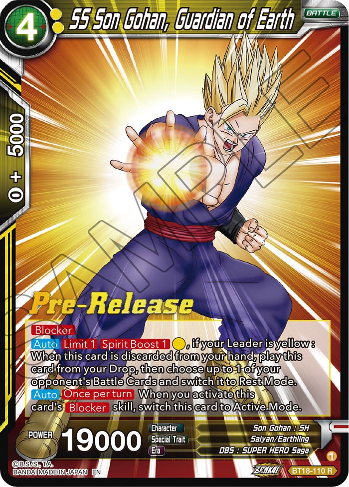 SS Son Gohan, Guardian of Earth - Dawn of the Z-Legends Pre-Release ...