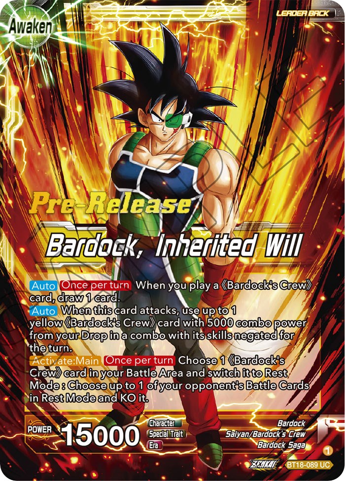 Bardock's Crew // Bardock, Inherited Will - Dawn of the Z-Legends Pre ...