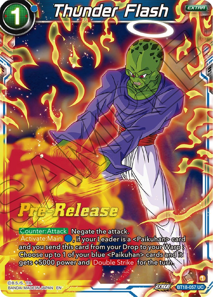 Thunder Flash - Dawn of the Z-Legends Pre-Release Cards - Dragon Ball ...