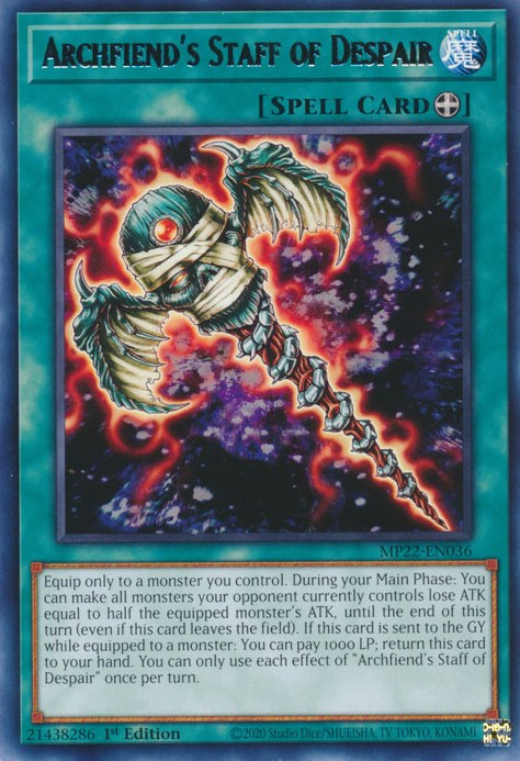 Archfiend's Staff of Despair - 2022 Tin of the Pharaoh's Gods - YuGiOh