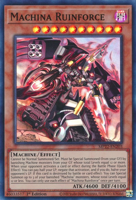 Machina Ruinforce - 2022 Tin of the Pharaoh's Gods - YuGiOh