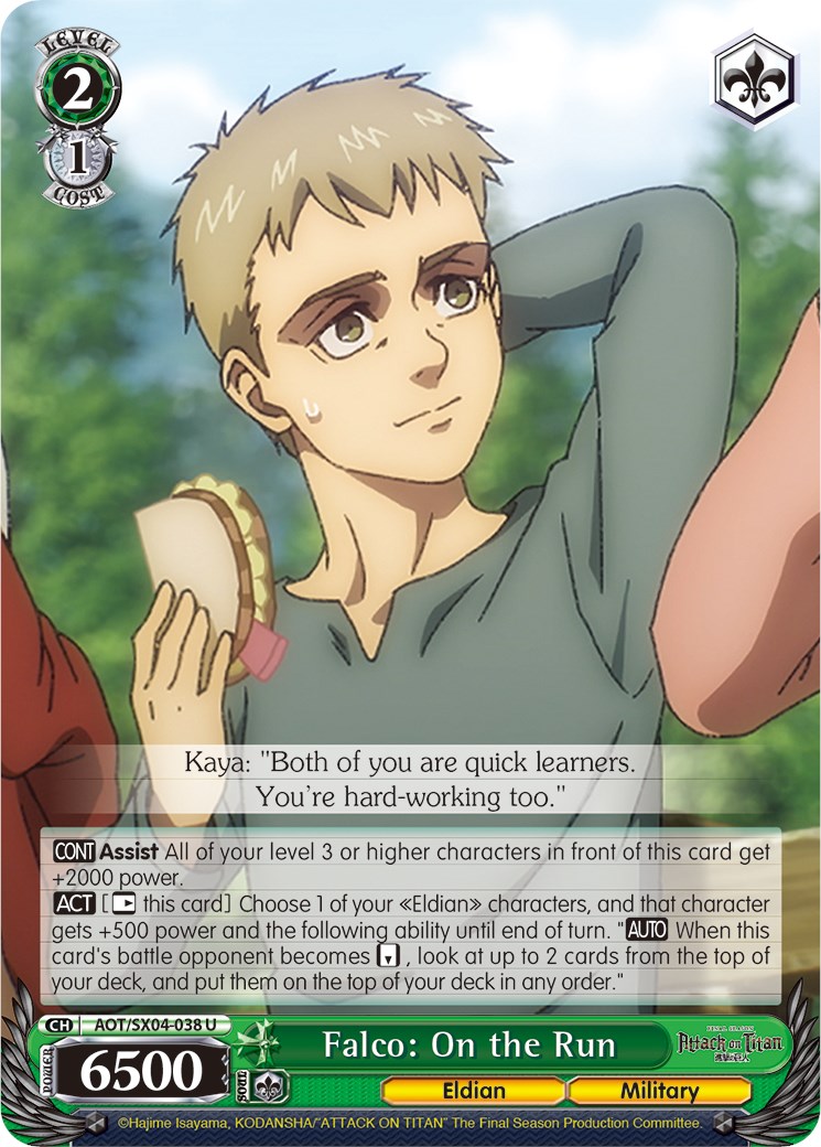 Falco: On the Run - Attack On Titan: Final Season - Weiss Schwarz