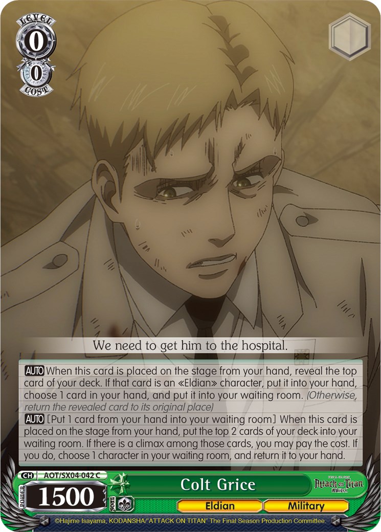 Colt Grice - Attack On Titan: Final Season - Weiss Schwarz